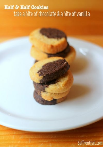 Easy Eggless Choco-Vanilla Cookies Recipe | Saffron Trail