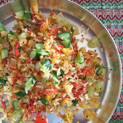 Vegetable Poha - Aval Upma Recipe | Saffron Trail