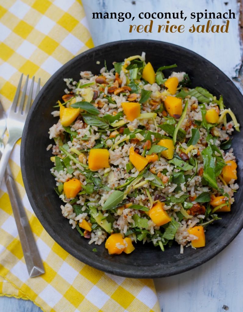 Cold Rice Salad with Mango and Coconut Recipe | Saffron Trail