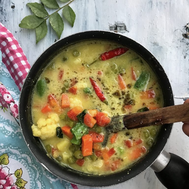 Mixed Vegetable Kootu with Seasonal Winter Vegetables - Saffron Trail