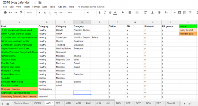 How to plan your food blog editorial calendar for the whole year