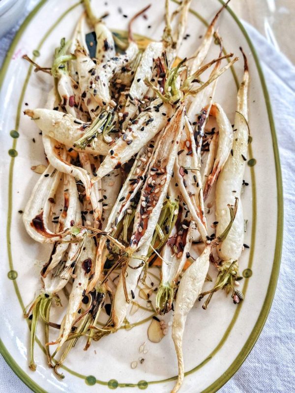 5 Ingredient Roasted Radish Recipe - an easy delicious side (Vegan & GF)