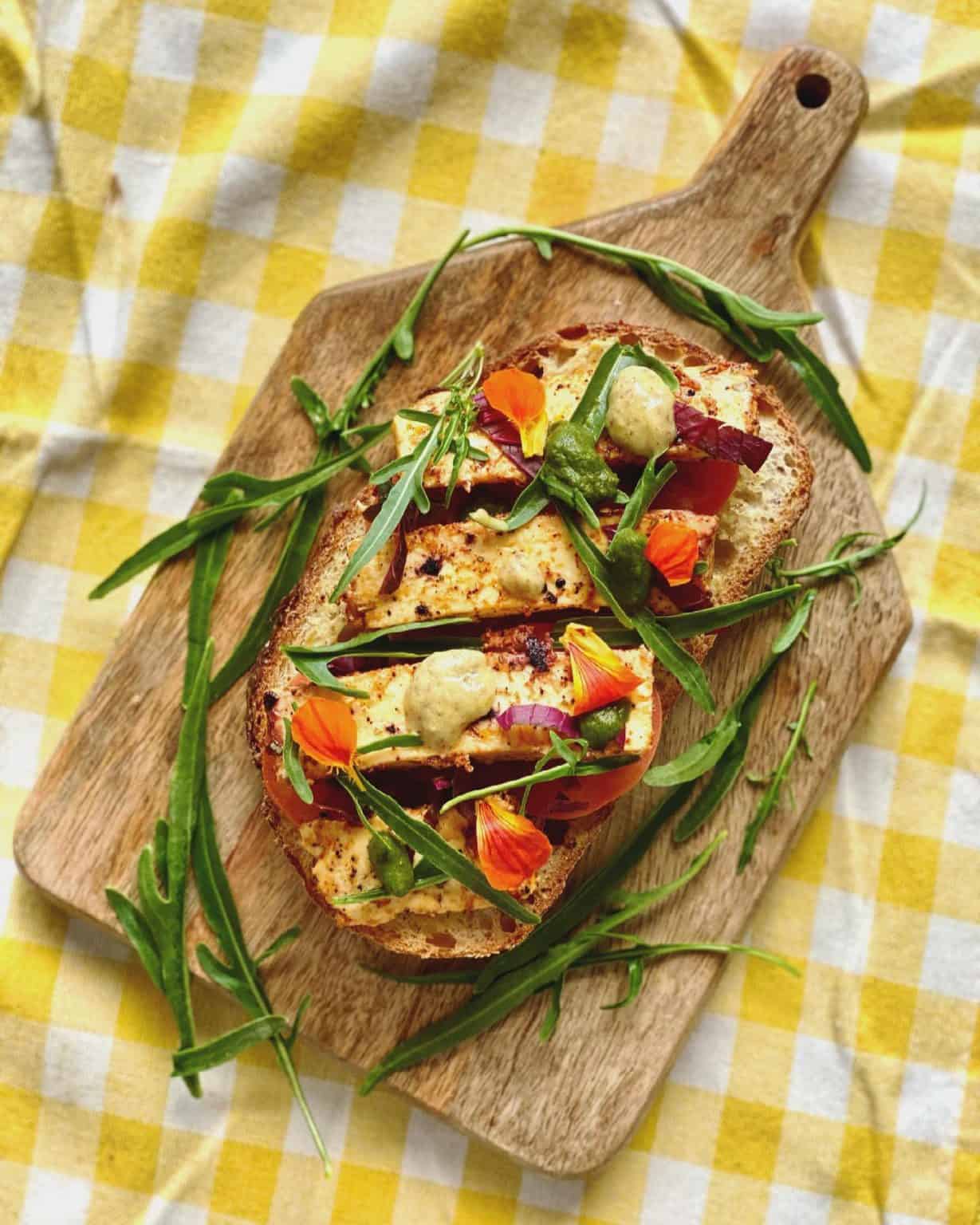 Marinated Paneer Toast with some Native Australian Ingredients ...