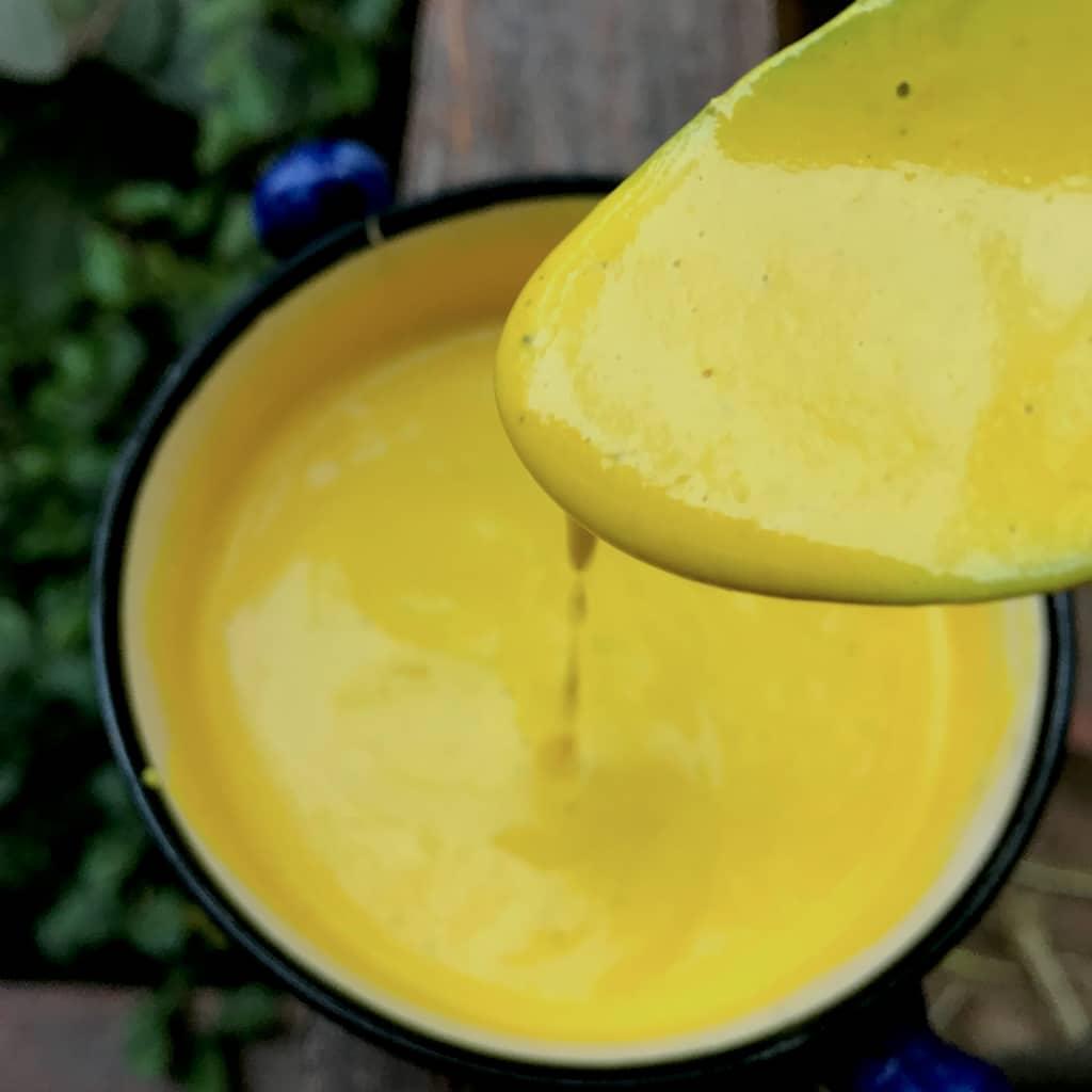 2 Minute Creamy Turmeric Salad Dressing Recipe | Saffron Trail